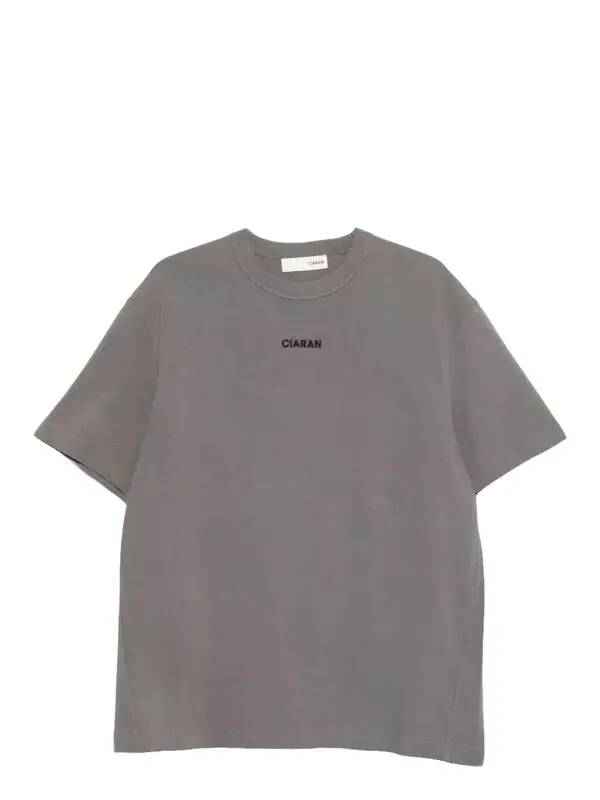 CIARAN Logo-embroidery T-shirt - Grey
