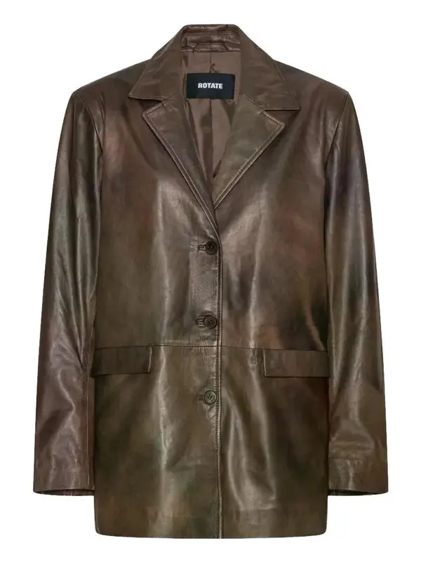 Remain Birger Christensen Leather Blazer - Brown