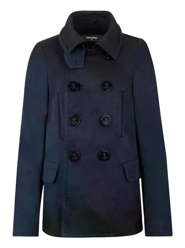 Dsquared2 Button Sailor Peacoat - Blue