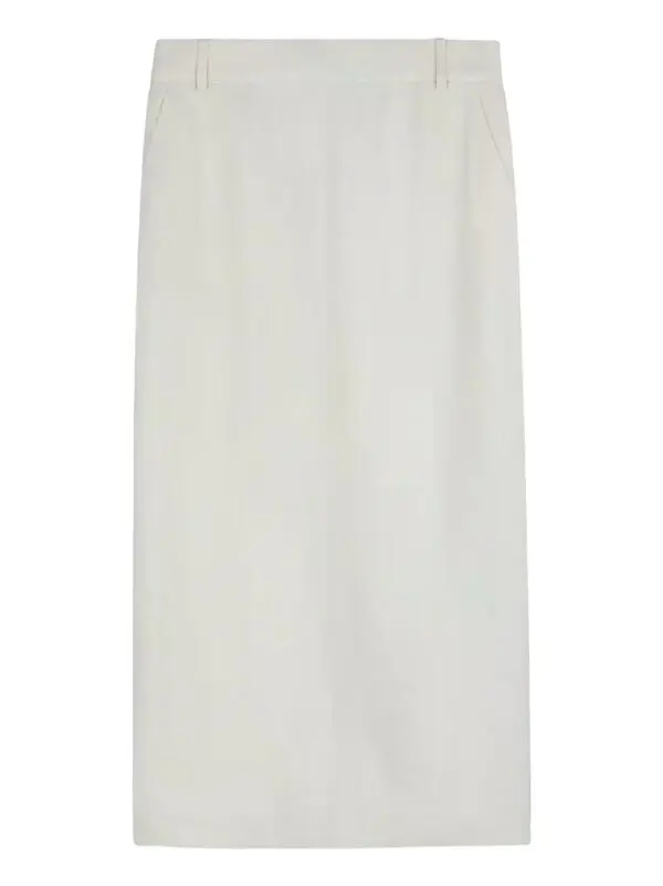 TOD'S Midi Skirt With Back Vent And Pocket - White