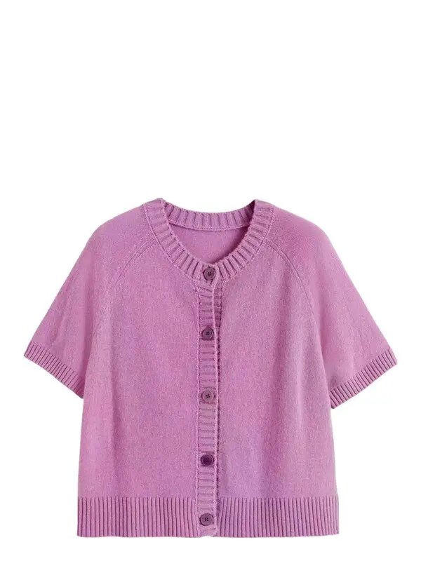 Chinti & Parker Button-up Short-sleeve Cardigan - Purple