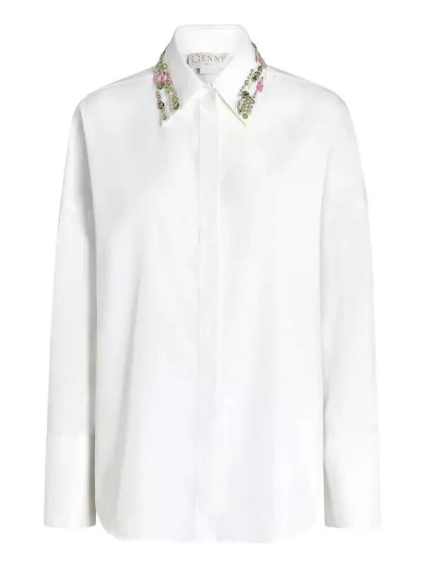 GENNY Embellished Collar Shirt - White