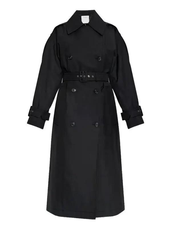 Sportmax Belted Double-breasted Coat - Black