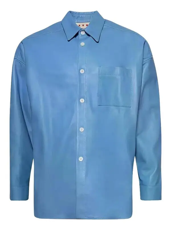 Marni Leather Shirt - Blue