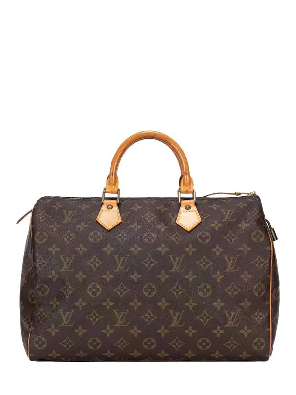 LOUIS VUITTON Speedy Monogram Top Handle Bag - Brown