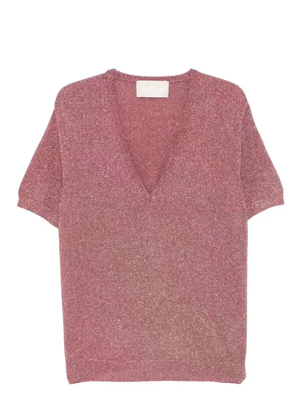 CIRCUS HOTEL V-neck T-shirt - Pink