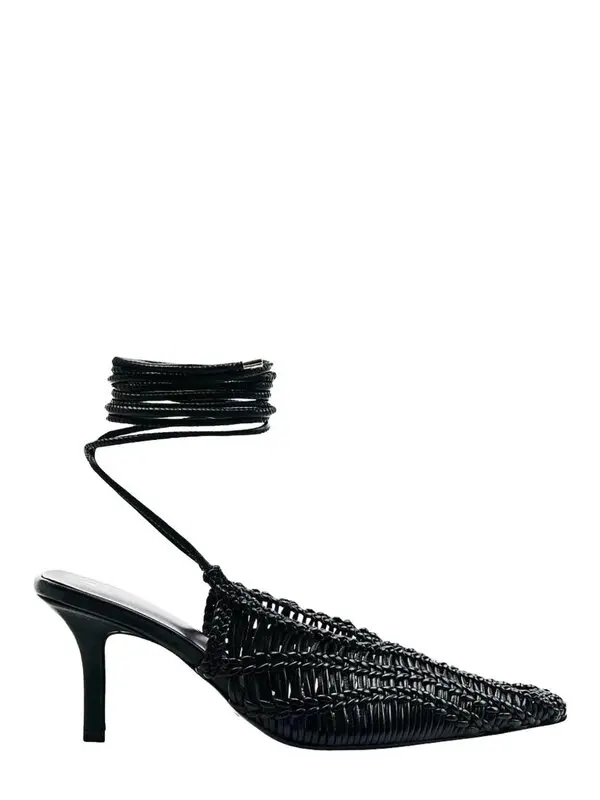 Patrizia Pepe Wraparound Heels - Black