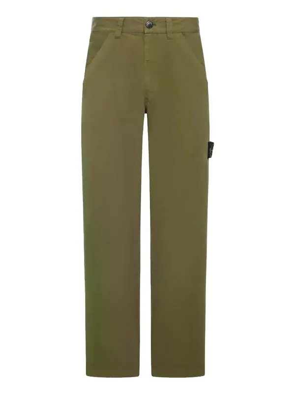 Stone Island Patch Trousers - Green