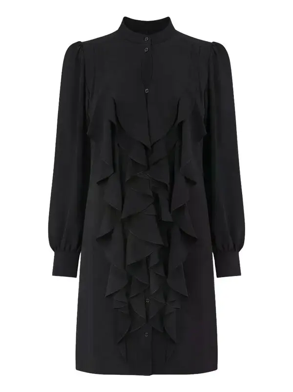 Chloé Ruffled Mini Dress - Black
