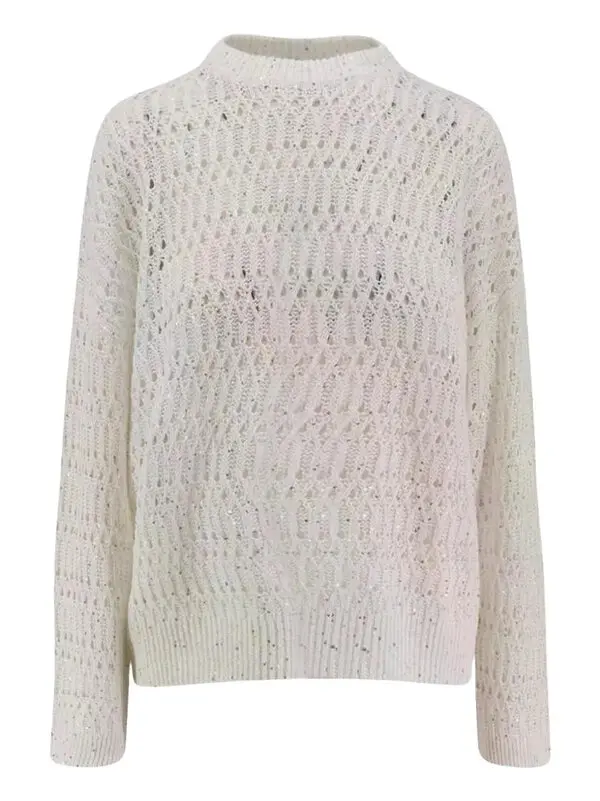 Brunello Cucinelli Openwork Sweater - Neutrals