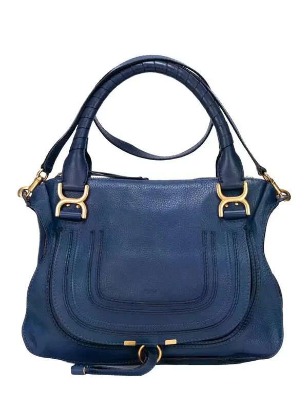 Chloé Marcie Braided Leather Handbag - Blue