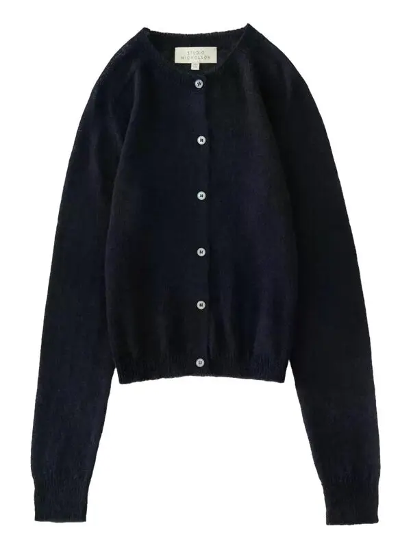 Studio Nicholson Iska Ribbed Cardigan - Blue