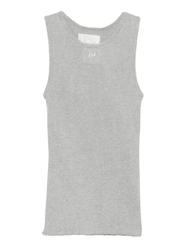 ERL Ribbed Logo Tank Top - Grey