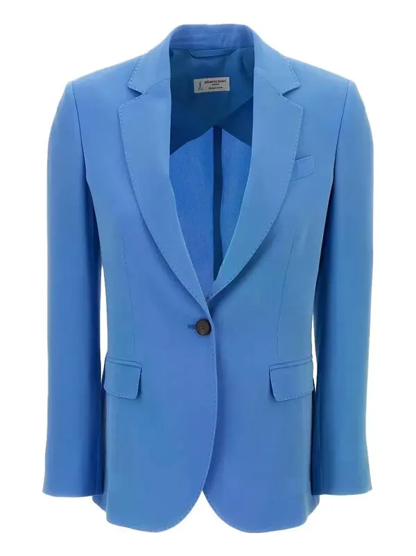 Alberto Biani Buttoned Flap-pocket Blazer - Blue