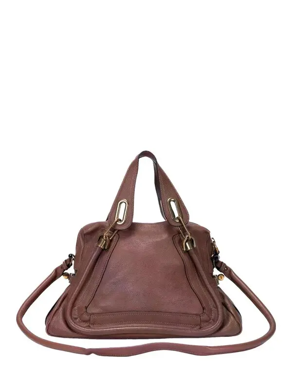 Chloé Paraty Leather Handbag - Brown