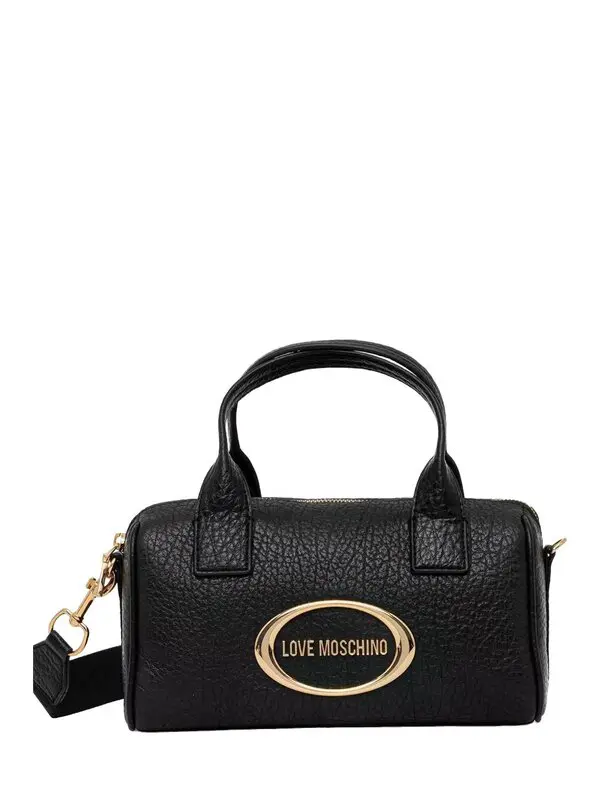Moschino Zip-fastening Tote Bag With Logo Plaque - Black