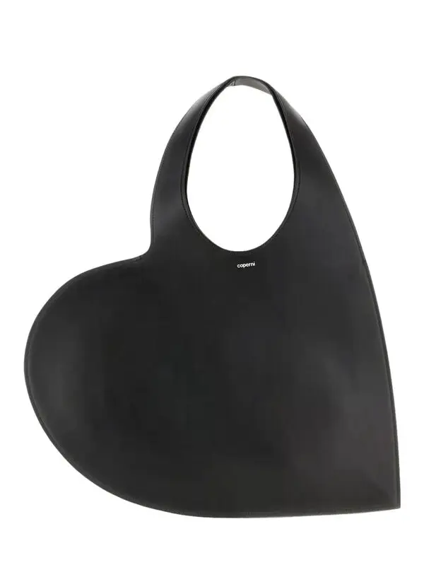 Coperni Heart Leather Shoulder Bag - Black