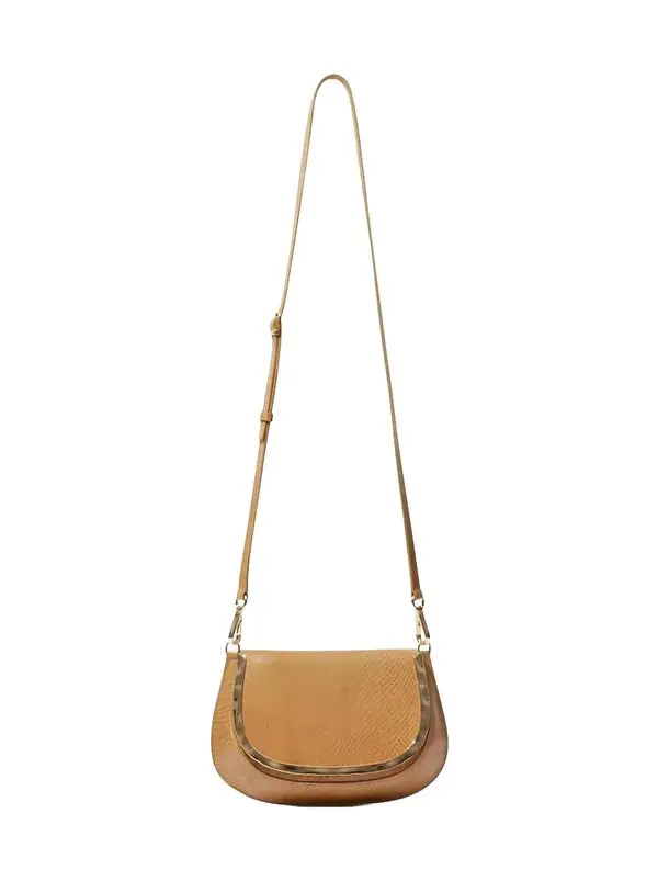 Simkhai Logan Leather Cross Body Bag - Brown