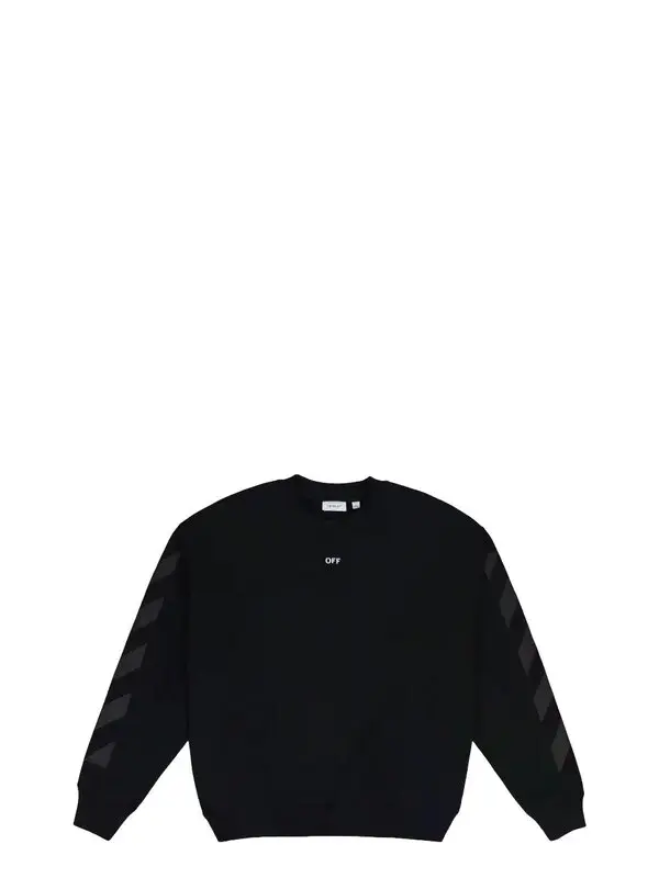 Off-White Diagonal Crewneck Sweatshirt - Black