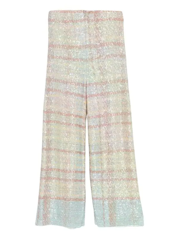 CIRCUS HOTEL Sequin Trousers - Neutrals
