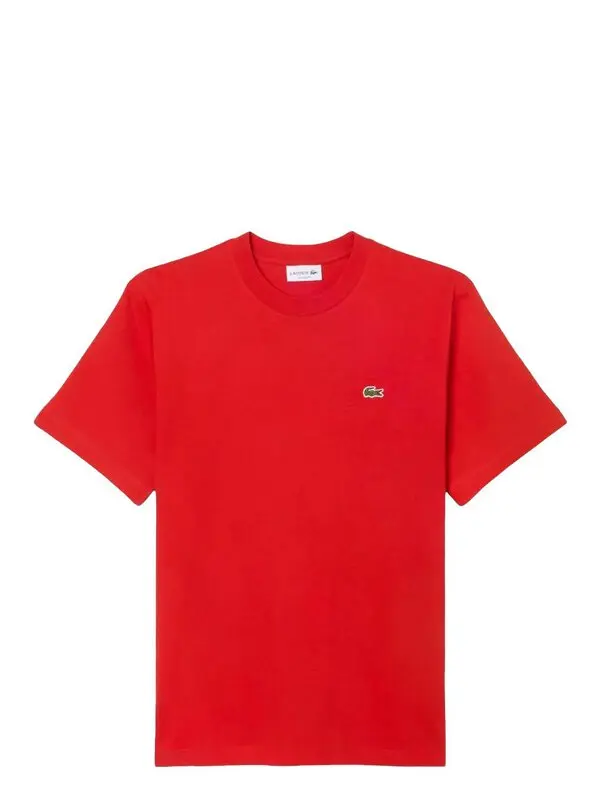 Lacoste Logo-patch Crew-neck T-shirt - Red