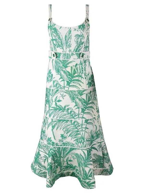 Alexis Kayleen Floral-pattern Maxi Dress - Green