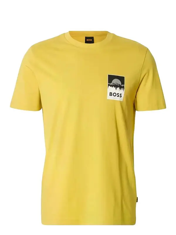 BOSS Logo-print T-shirt - Yellow