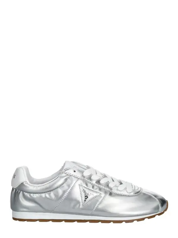 Guess Logo Lace-up Sneakers - Silver