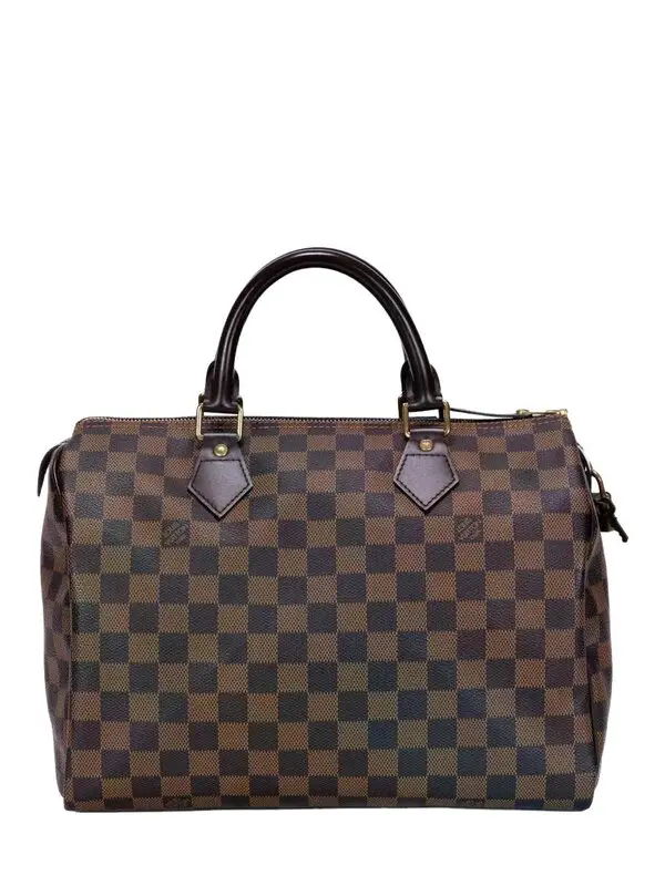 LOUIS VUITTON Speedy Padlock Handbag - Brown