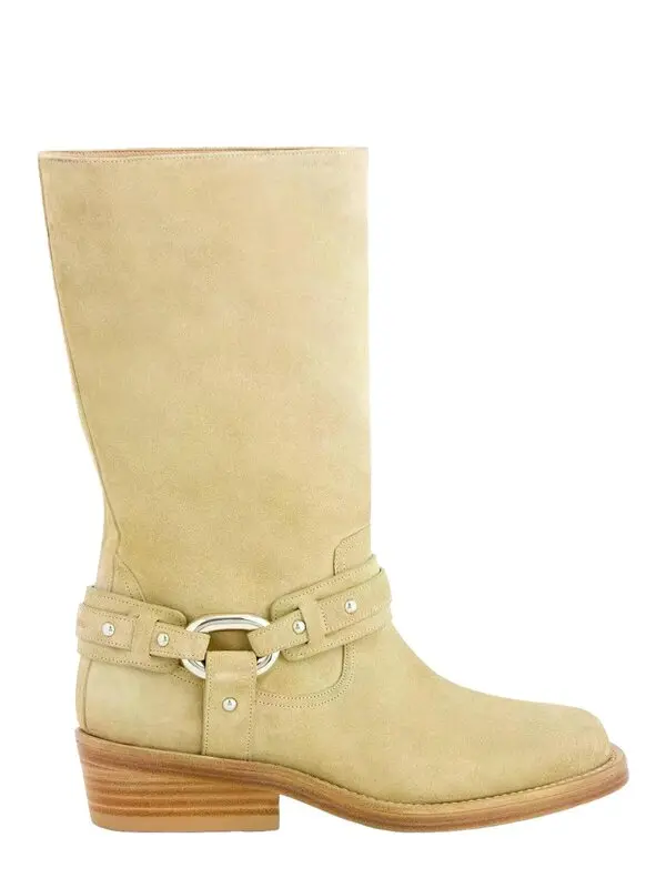 Rabanne Xl Link Biker Boots - Neutrals