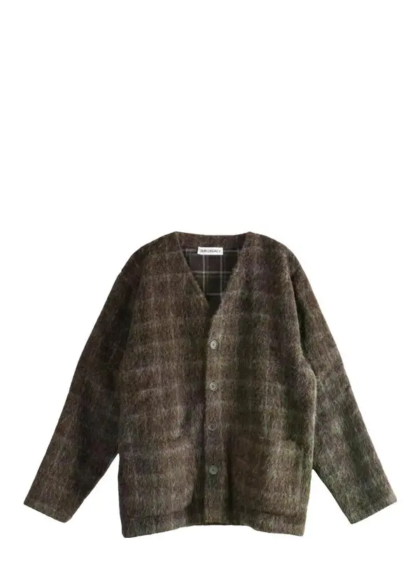 Our Legacy Check-pattern Cardigan - Brown