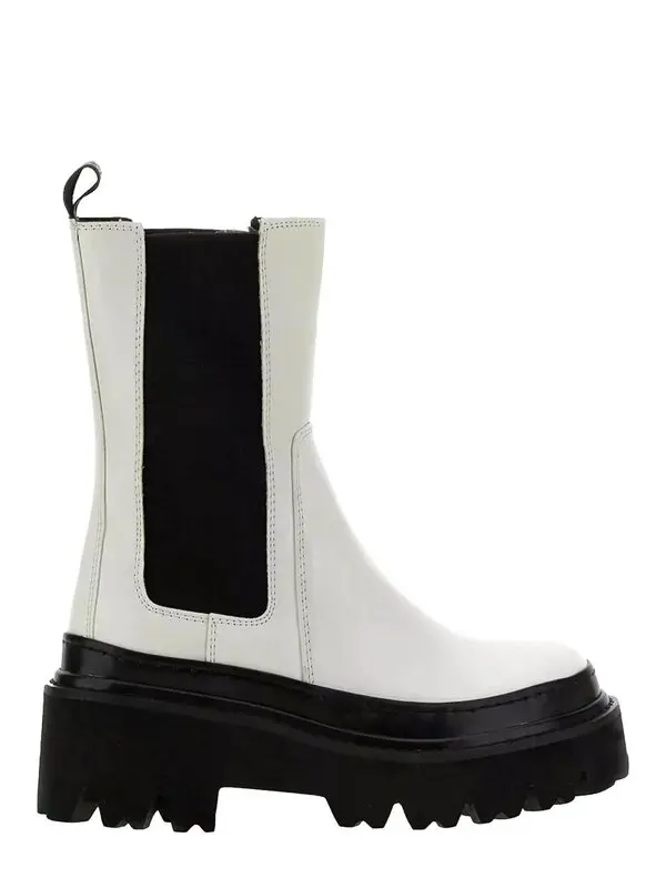 COLORS OF CALIFORNIA Platform Chelsea Boots - White