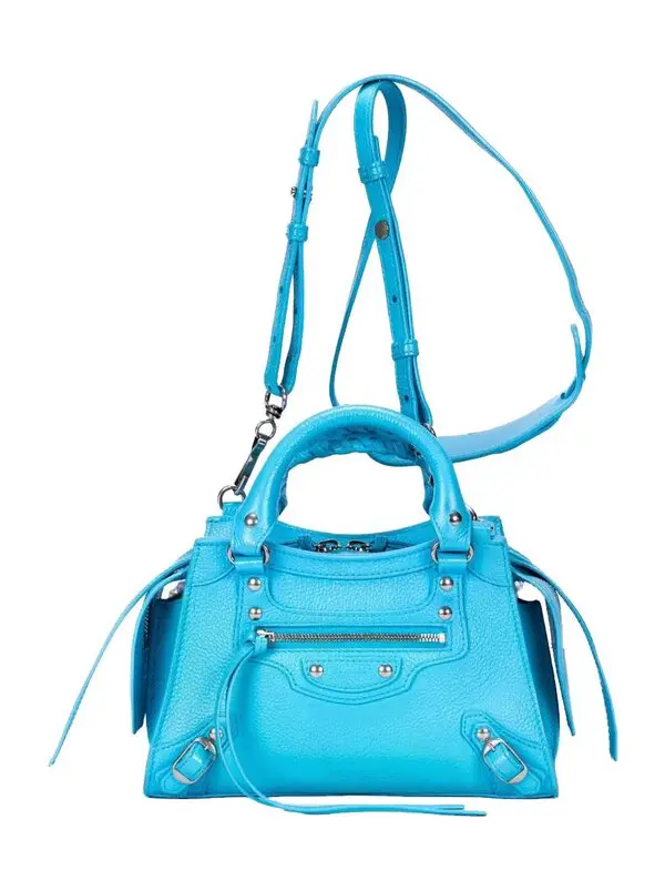 Balenciaga Mini Neo Classic Braided-handle Tote Bag - Blue