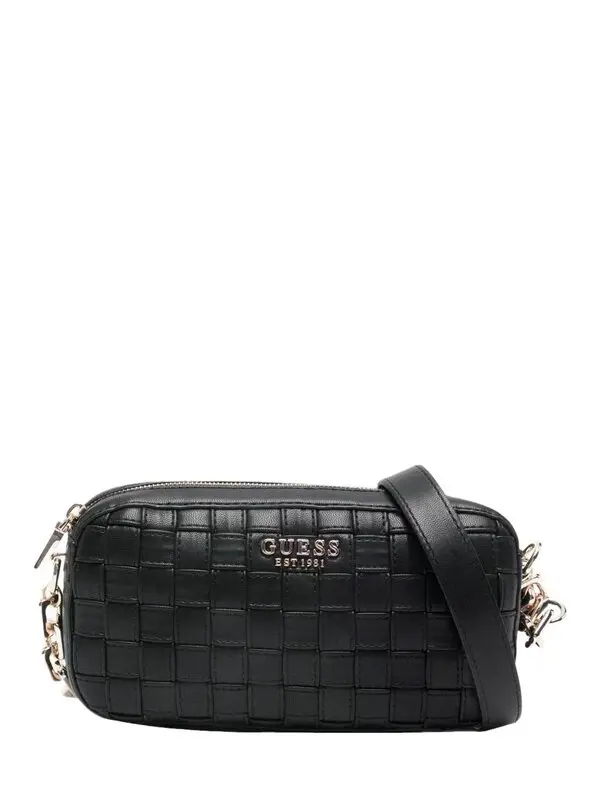 Guess Woven Crossbody Bag - Black