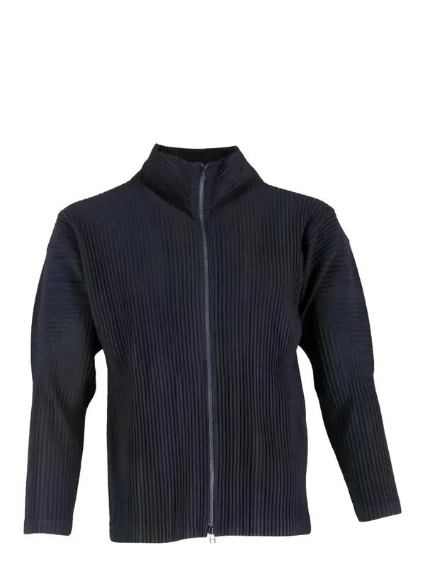 Issey Miyake Plissé Zip-up Jacket - Blue