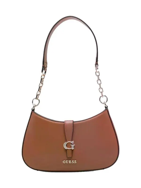 Guess Buckled Shoulder Bag - Brown