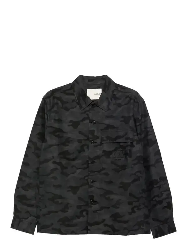CIARAN Camouflage-print Shirt Jacket - Black