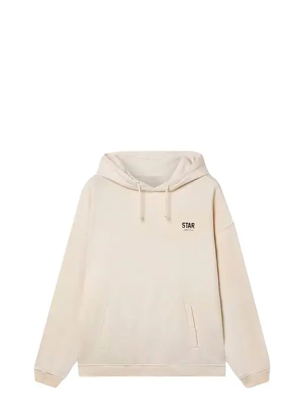 GOLDEN GOOSE Oversized Cotton Hoodie - Beige