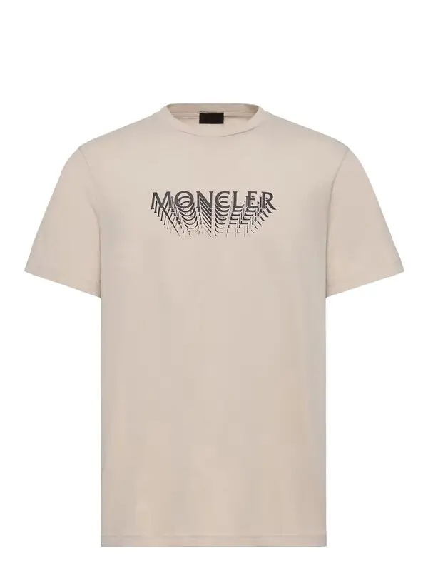 Moncler Organic Cotton Tshirt - Beige