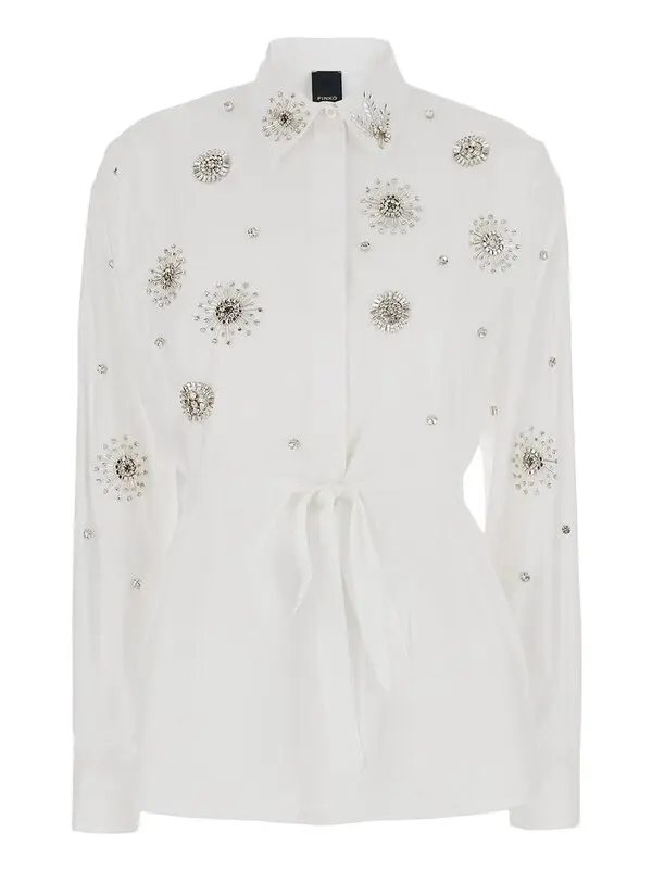 Pinko Carley Cotton Popeline Shirt - White