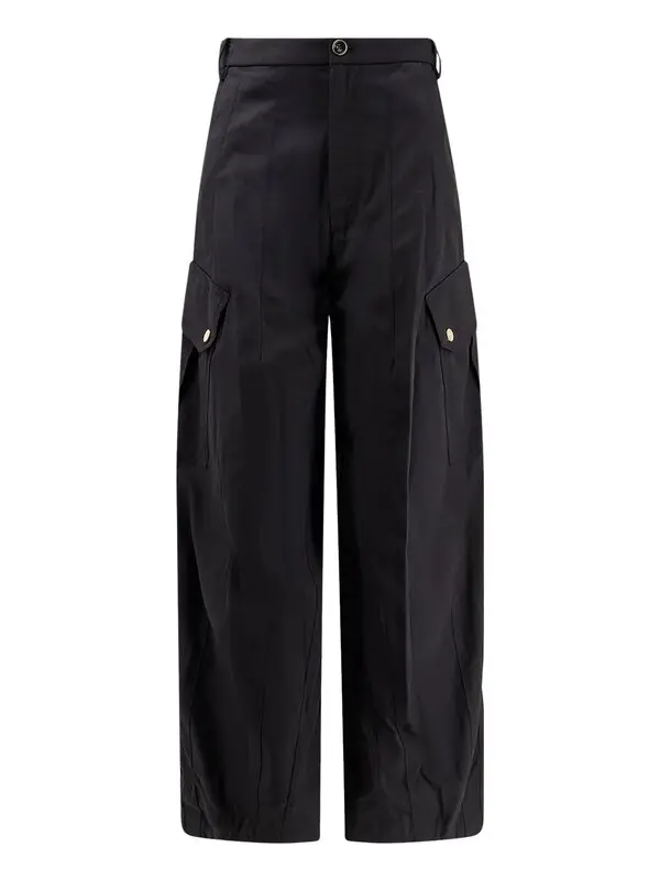 Pinko Rosalin Cotton Trousers - Black