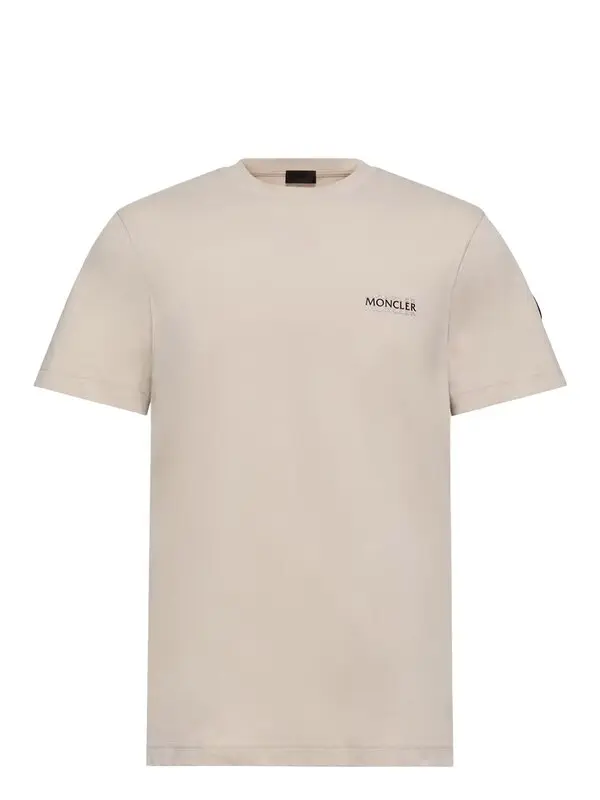 Moncler Organic Cotton Tshirt - Beige