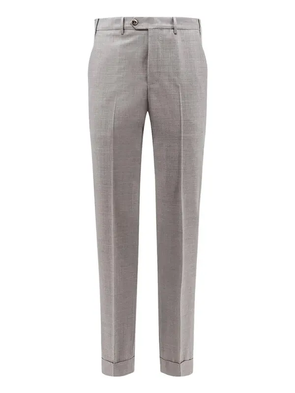 PT TORINO Stretch Virgin Wool Trousers - Grey