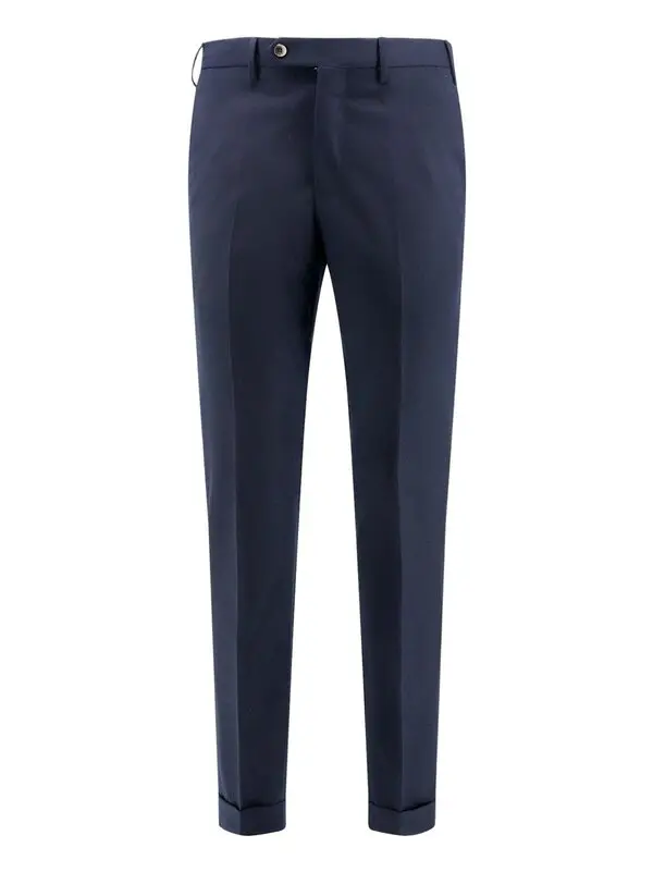PT TORINO Stretch Virgin Wool Trousers - Blue
