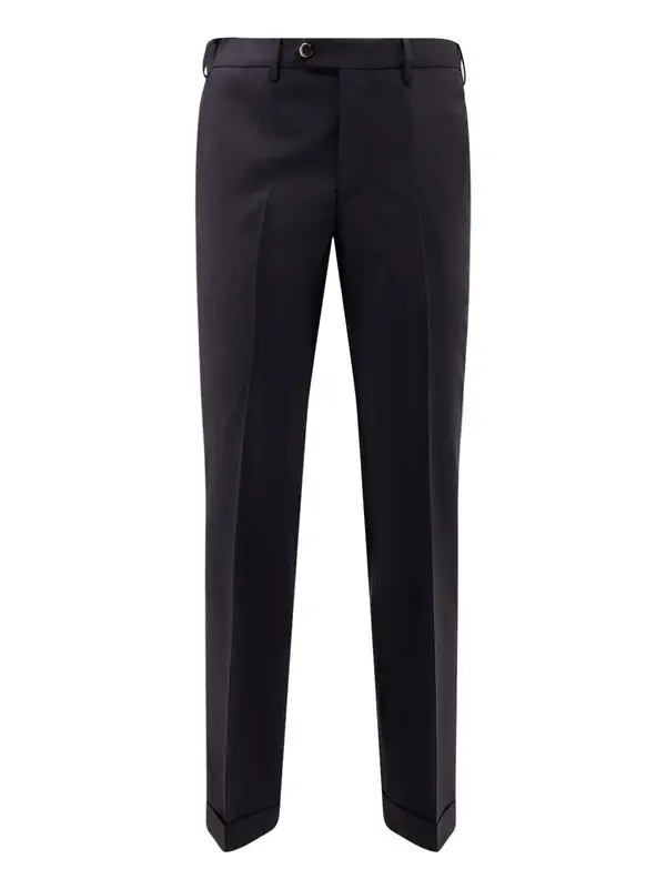 PT TORINO Master Fit Stretch Virgin Wool Trousers - Black
