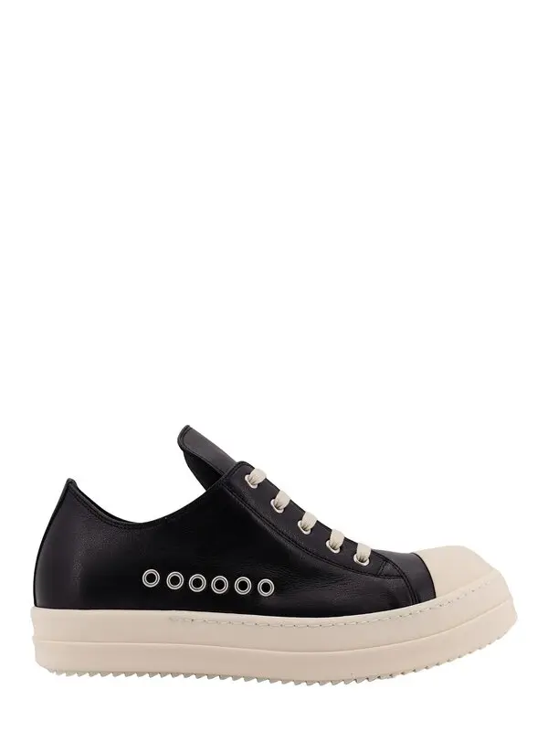 Rick Owens Leather Sneakers - Black