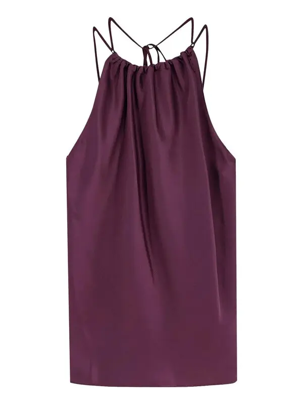 Pinko Carota Satin Top - Purple