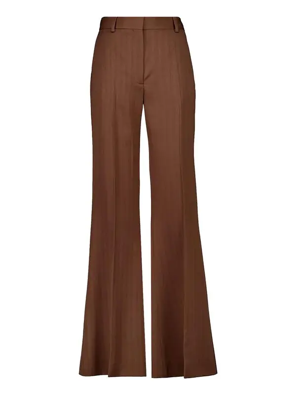 Stella McCartney Native Regenerative Wool Boot-cut Trousers - Brown