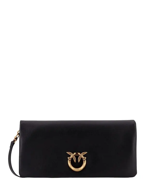 Pinko Leather Crossbody Bag - Black