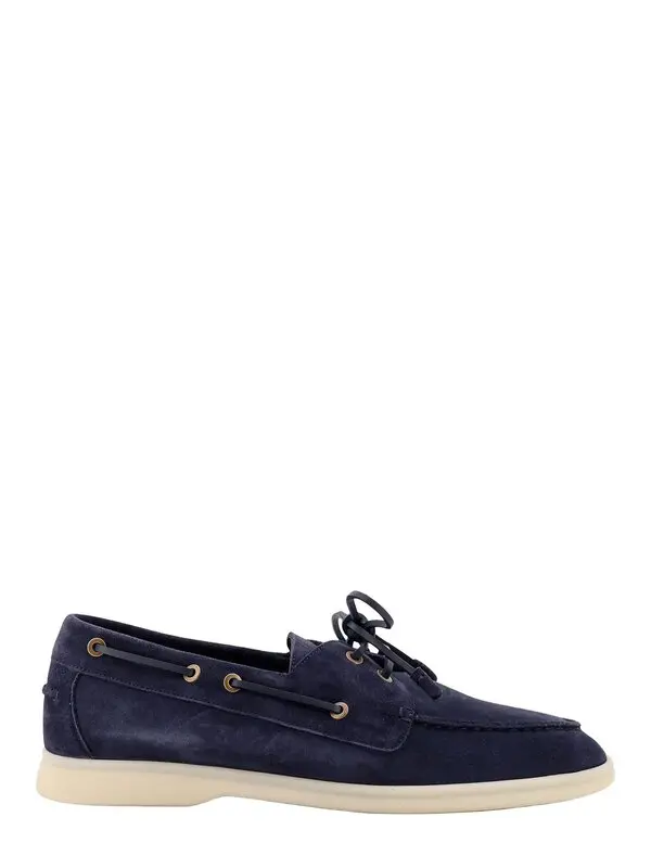 Loro Piana Seasail Walk Suede Loafers - Blue